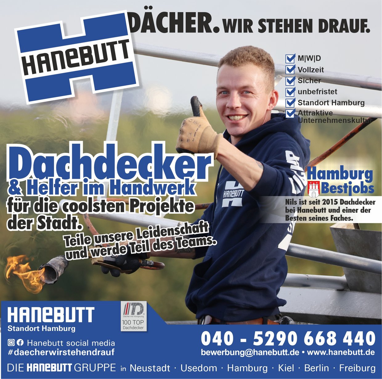 Jobs - Dachdecker Hanebutt
